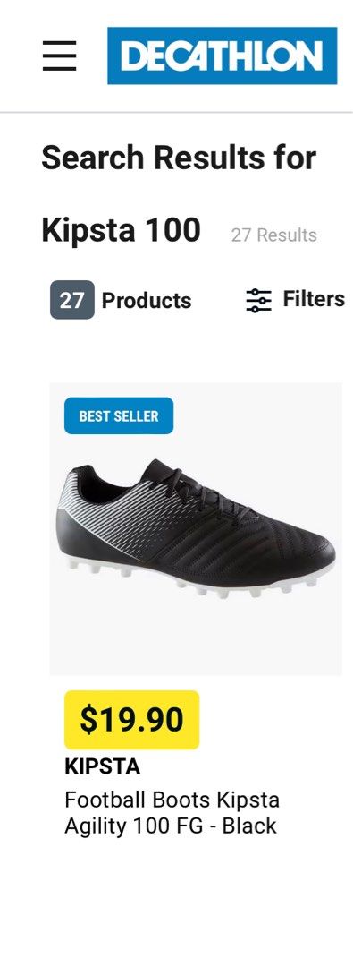 Football Boots Kipsta Agility 100 FG, Sports Equipment, Sports & Games ...