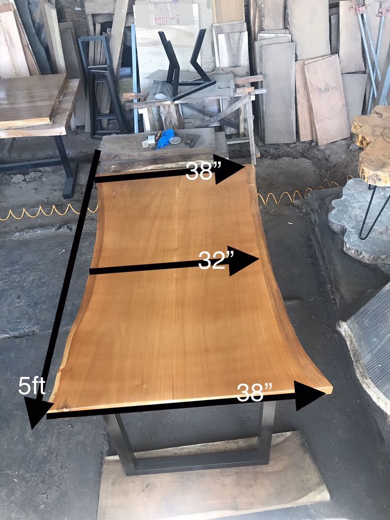 Gmelina Live Edge Dining Table 5x3ft (sale g3723), Furniture & Home ...
