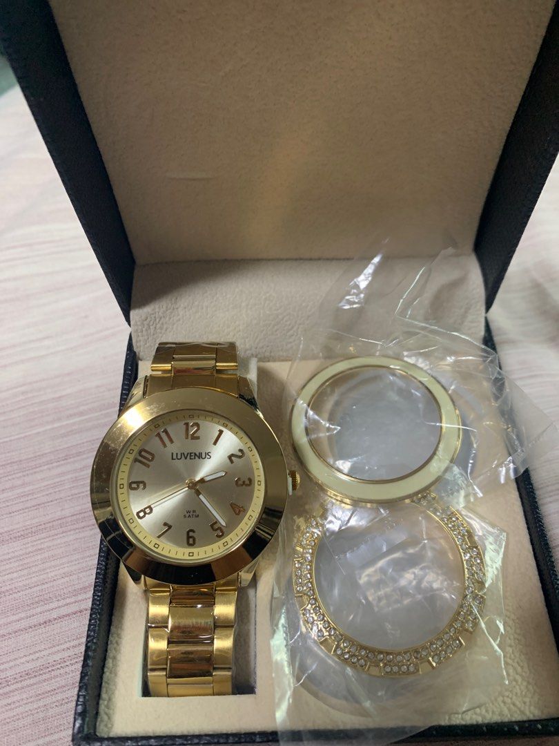 Gold plated watch LUVENUS, Luxury, Watches on Carousell