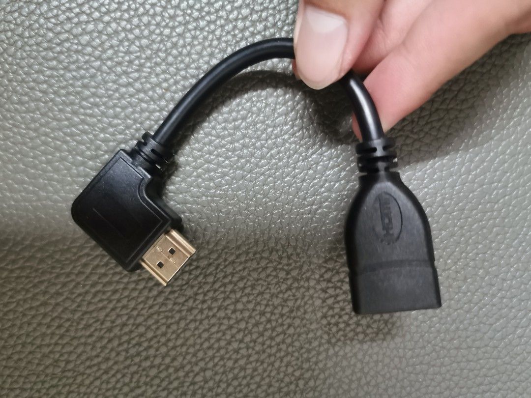 Hdmi cable L shape male to female, Photography, Photography Accessories ...