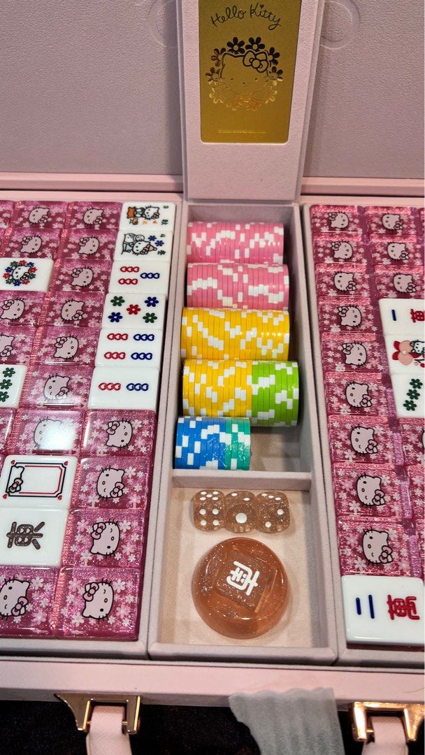 Hello Kitty mahjong tiles, Hobbies & Toys, Toys & Games on Carousell
