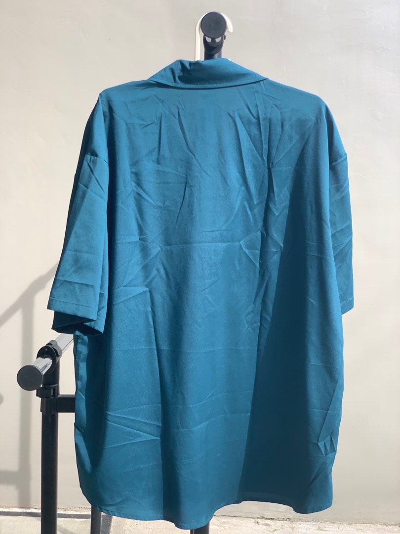 Incerun Green Plain Polo Button Down Large Loose Men Guy, Men's Fashion ...