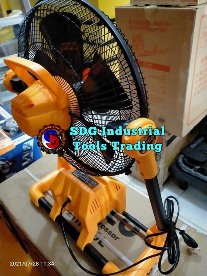 INGCO 20V Li-Ion Cordless Fan / Corded Electric Fan, Commercial ...