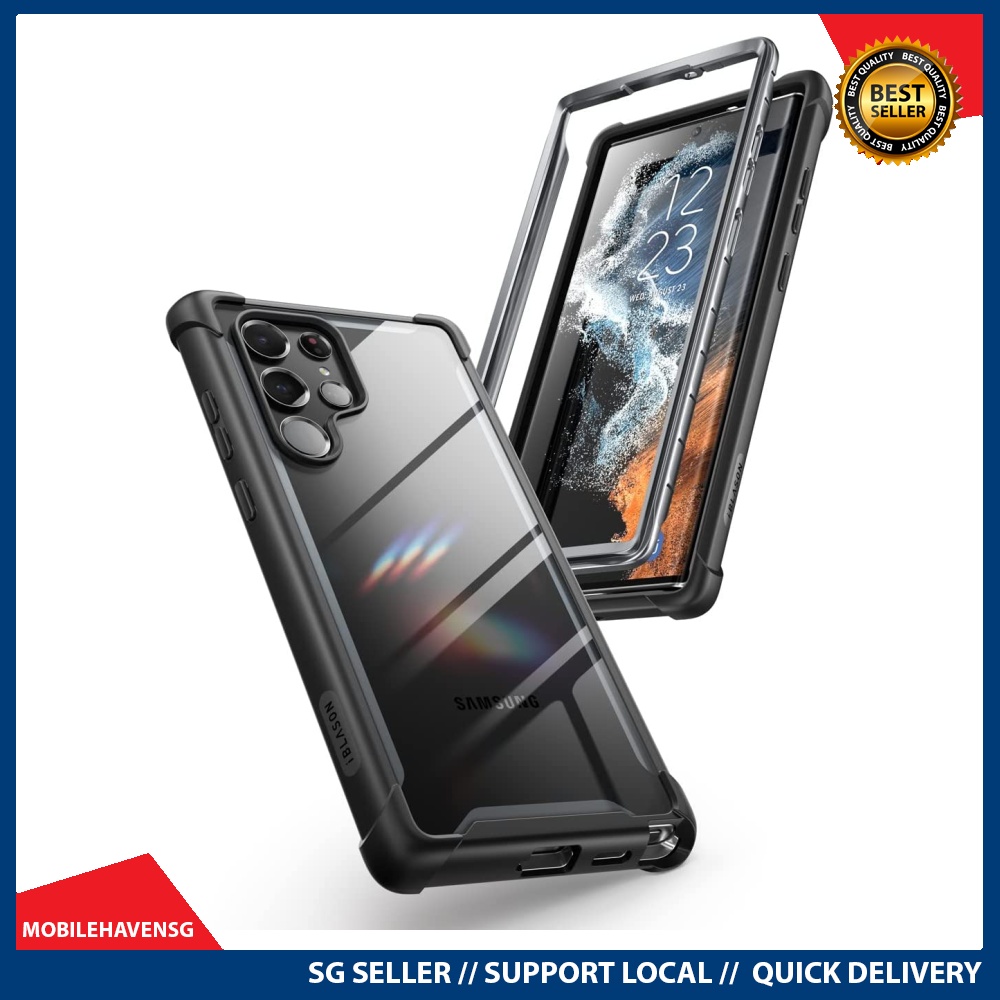 [instock] i-Blason Ares Series Designed for Galaxy S22 Ultra 5G (2022 Release), Rugged Clear ...