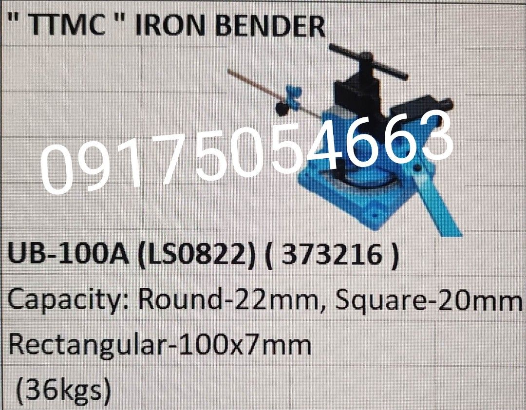 Iron Bender, Commercial & Industrial, Construction & Building Materials ...