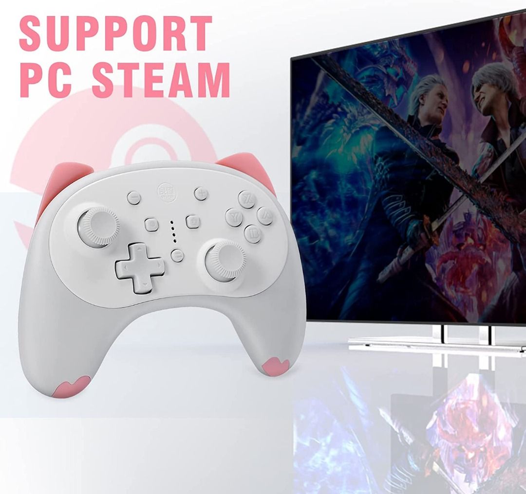 [J052] IINE Cat Controller for Nintendo Switch/Oled Cute Pink Wireless ...