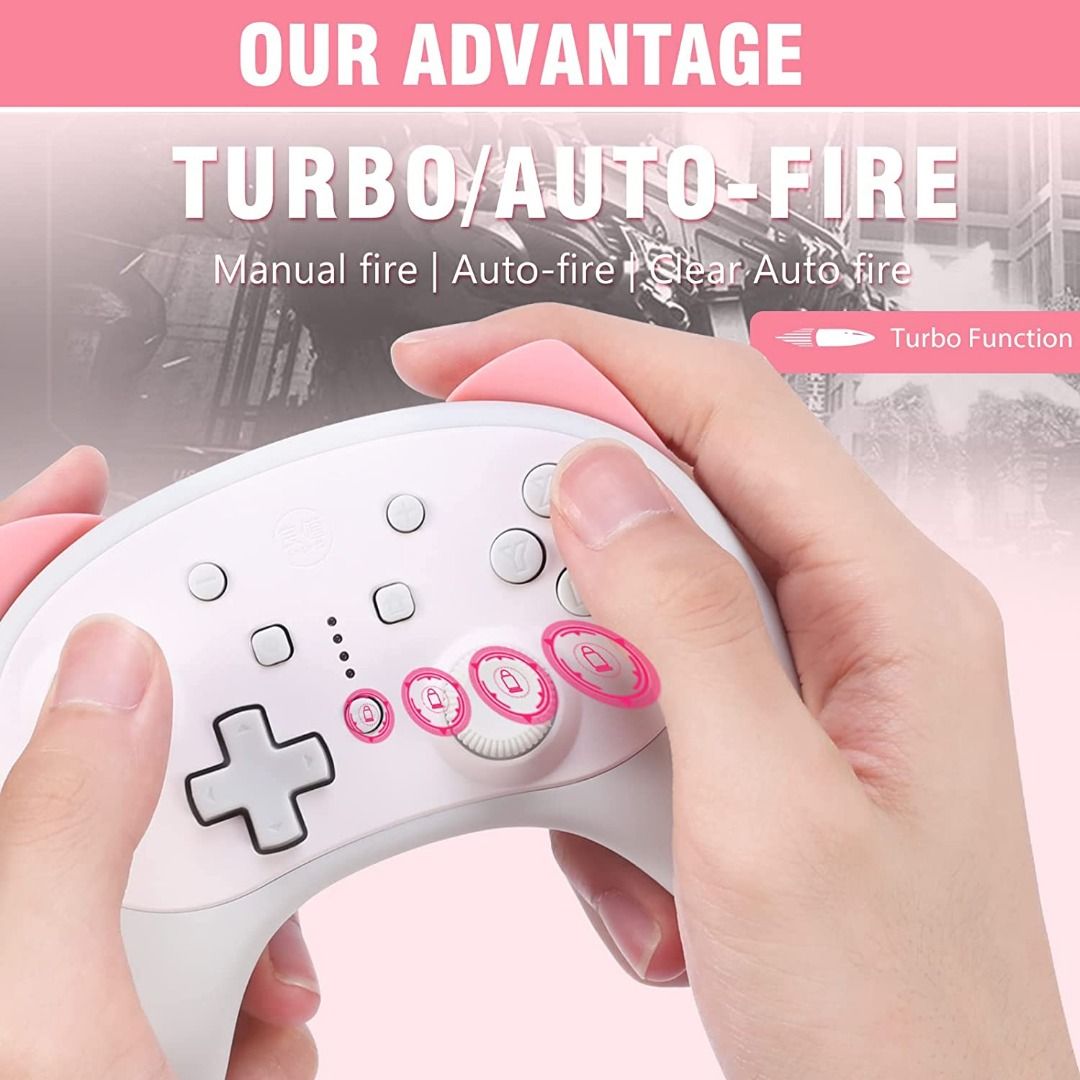 [J052] IINE Cat Controller for Nintendo Switch/Oled Cute Pink Wireless ...