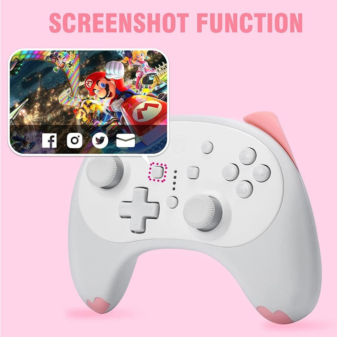 [J052] IINE Cat Controller for Nintendo Switch/Oled Cute Pink Wireless ...