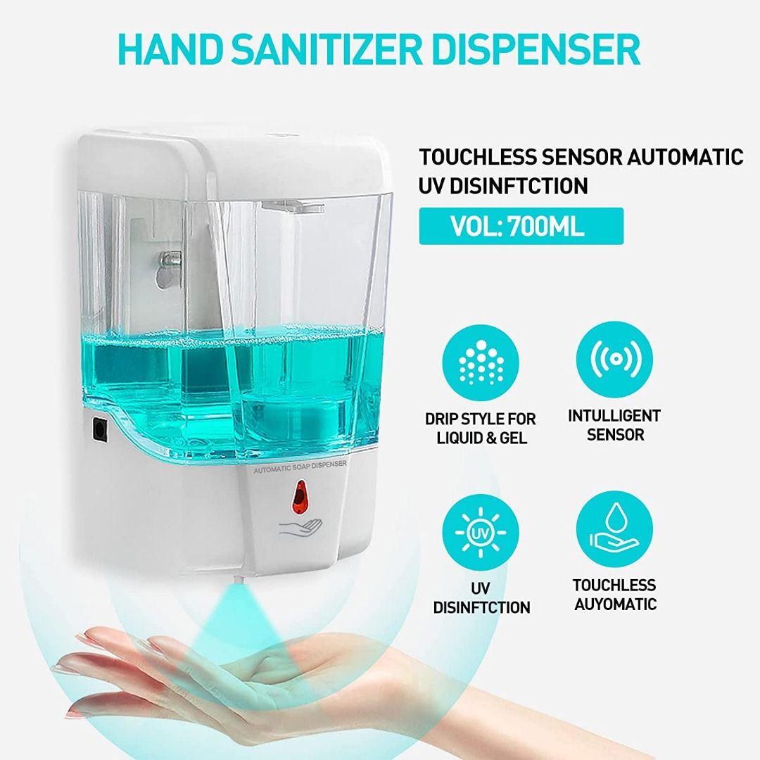 [J574] Wall Mounted Automatic Touch less Sensor Hand Sanitizer Liquid ...