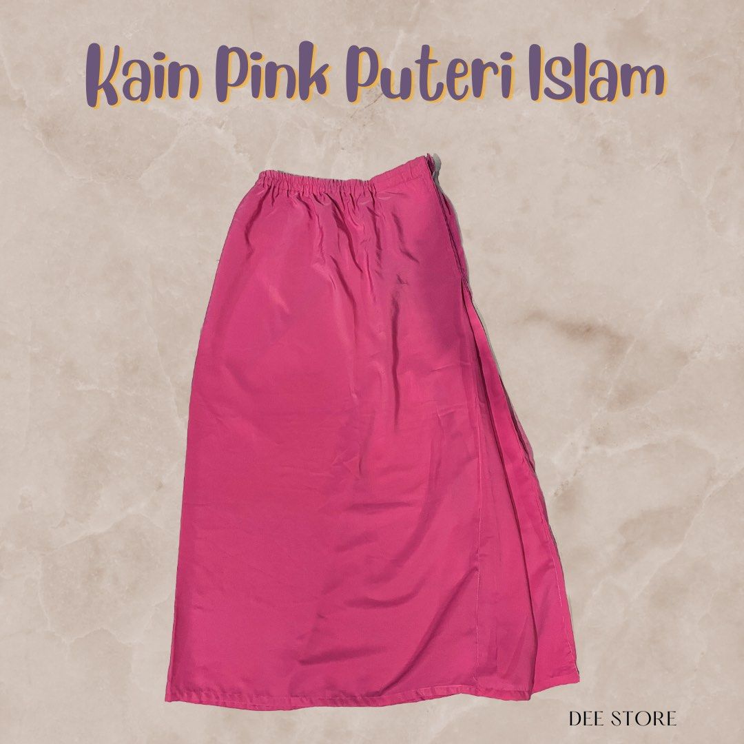 Kain Pink PPIM Puteri Islam, Women's Fashion, Bottoms, Skirts on Carousell