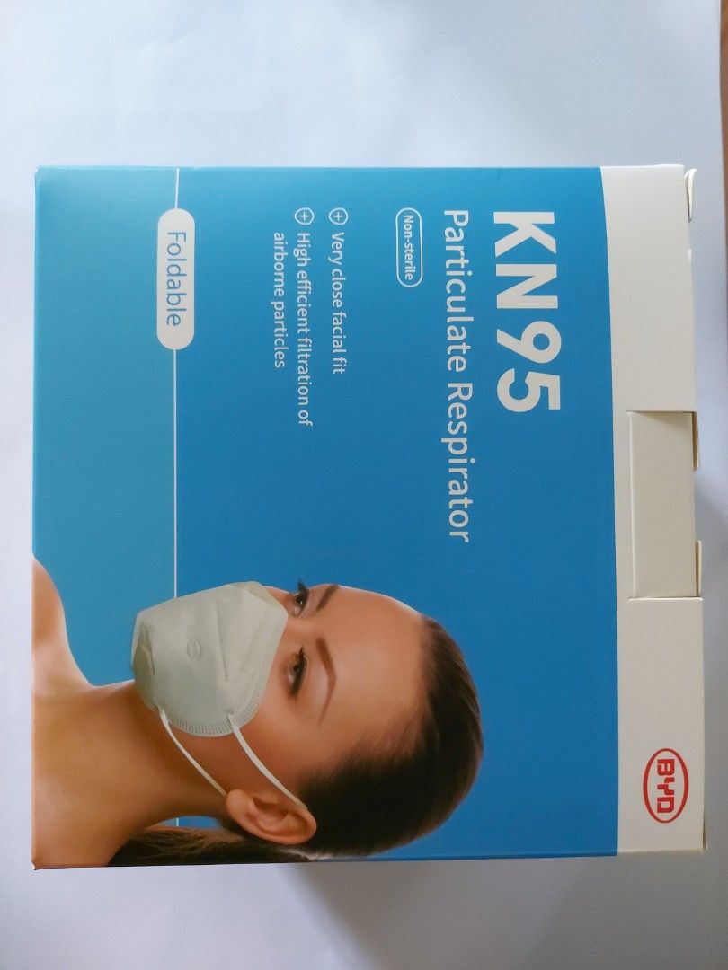 BYD KN95 Particulate Respirator Face Masks, Health & Nutrition, Face ...