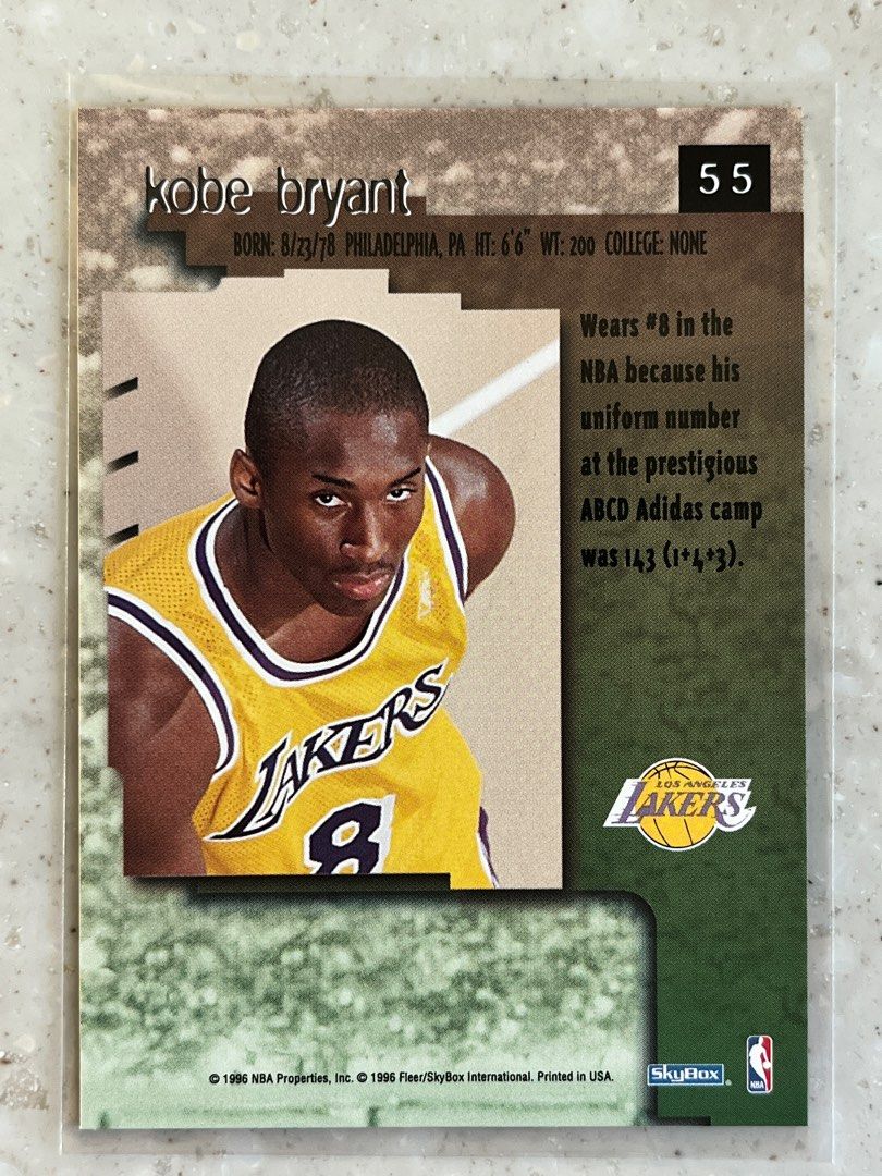 Kobe Bryant Skybox Premium Starting Lineup #55 1996 Rookie, 興趣及遊戲, 收藏品及 ...