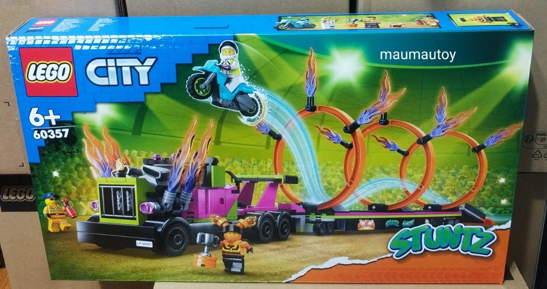 Lego 60357 City Stunt Truck & Ring of Fire Challenge, 興趣及遊戲, 玩具 & 遊戲類 ...