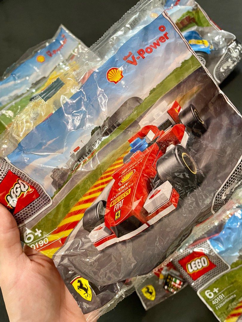 Lego Shell Ferrari Polybag collection set (Free 3 pcs Shell Minifigures ...