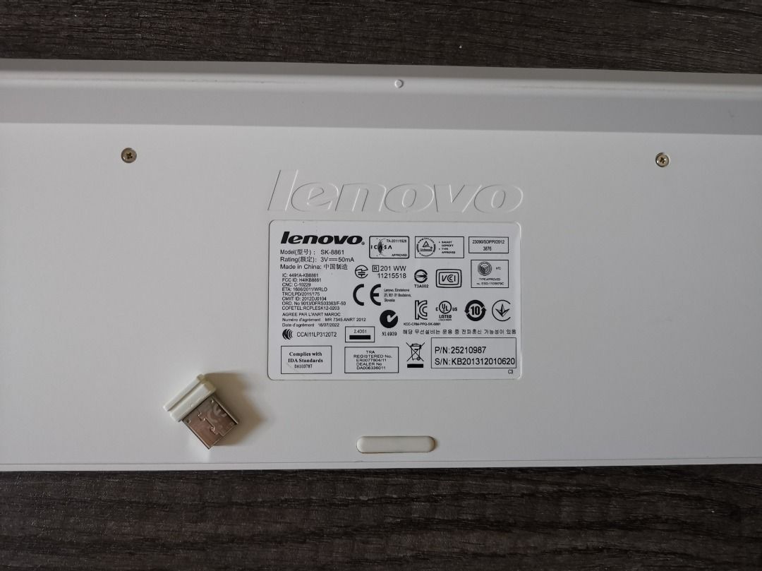 Lenovo wireless keyboard, super slim and handsome off-white color, less ...