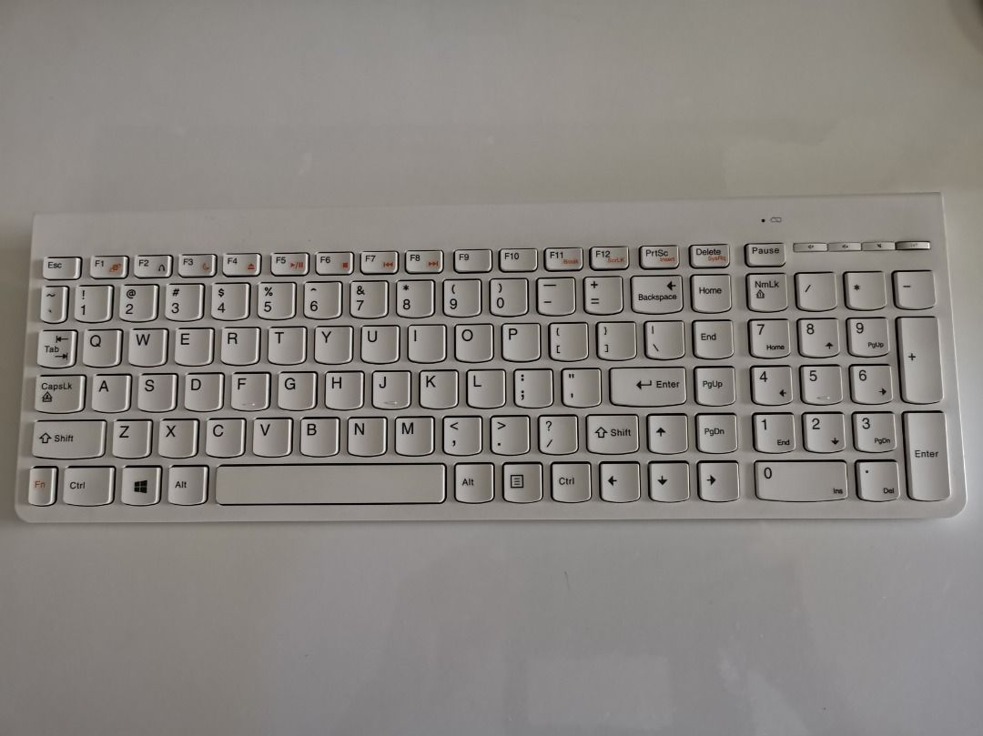 Lenovo wireless keyboard, super slim and handsome off-white color, less ...
