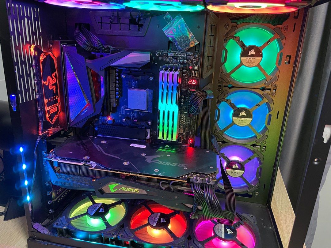 LIAN LI PC-O11 Dynamic Razer Edition with 9x Corsair LL120 Fans ...