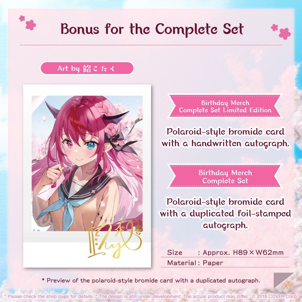 [Limited Quantity/Handwritten Autograph] IRyS Hololive 2023 Birthday Celebration Birthday Merch ...