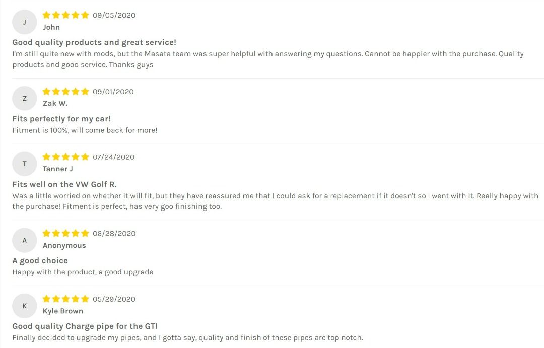 MASATA UK AUDI SKODA VOLKSWAGEN GEN 3 EA888 CHARGEPIPE AND TURBO TO INTERCOOLER PIPE DQ250 (8V ...