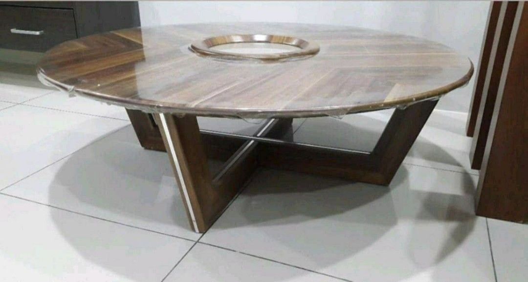 Meja kopi modern kayu solid, Furniture & Home Living, Furniture, Tables ...