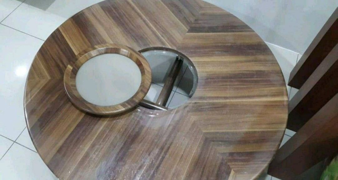 Meja kopi modern kayu solid, Furniture & Home Living, Furniture, Tables ...