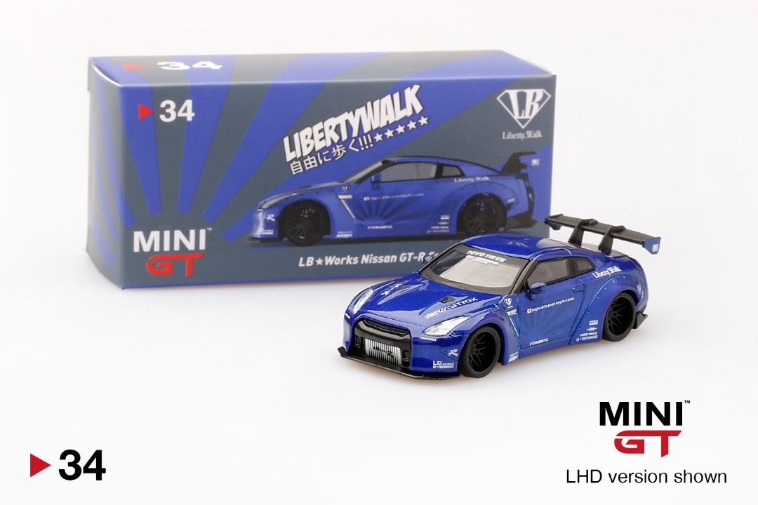 Mini GT MGT#34 Nissan GT-R Candy Blue TSM Model Limited 1 of 6000 USA ...