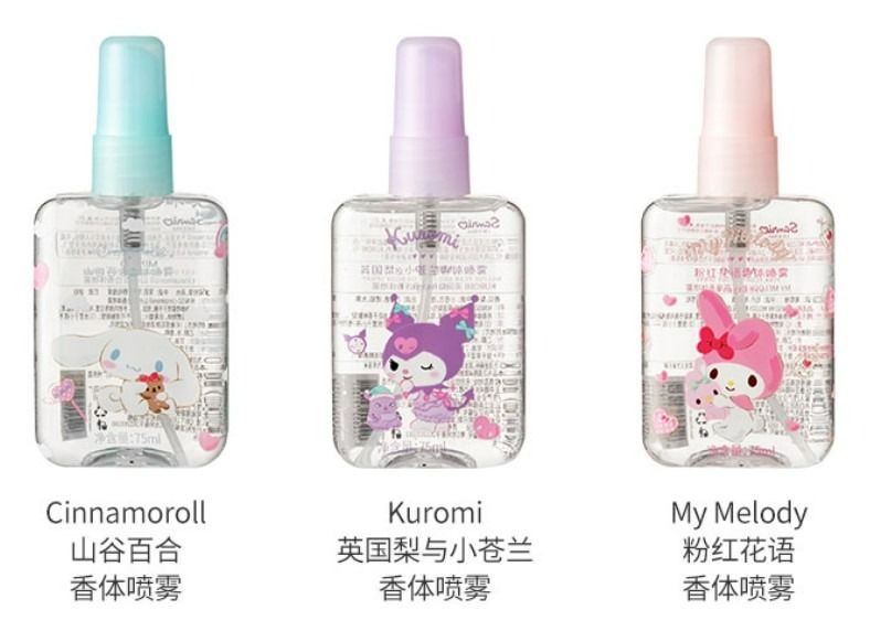 Miniso Sanrio Body Spray - Cinnamoroll / Kuromi / My Melody, Beauty & Personal Care, Fragrance ...