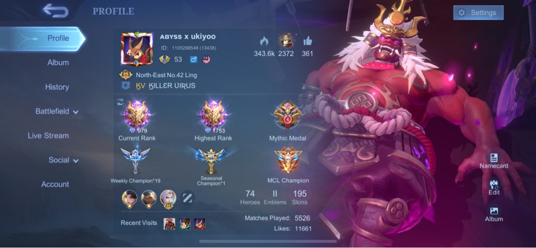 Mobile Legends stack acc / winrate, Video Gaming, Video Games, Others ...