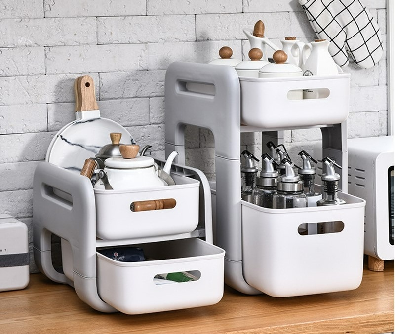 Multi Level Storage Organiser with Wheels, Furniture & Home Living ...