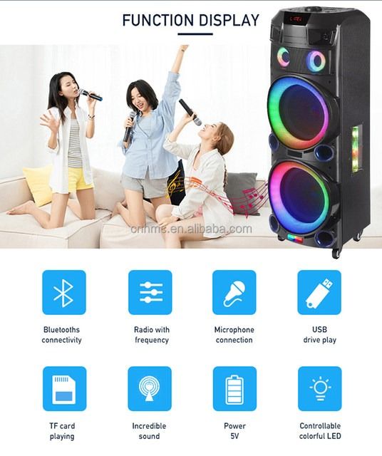 NDR-7022 Partybox Dual 12 Inch Home Theatre System Caixa De Som Bluetooth Speakers Portable ...