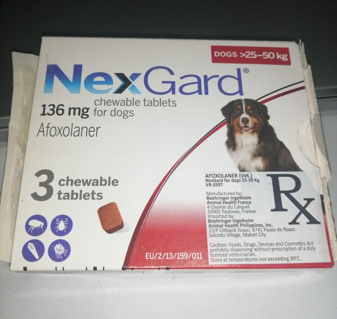 NexGard for 25-50 kg Dogs 2 Tablets, Pet Supplies, Health & Grooming on ...