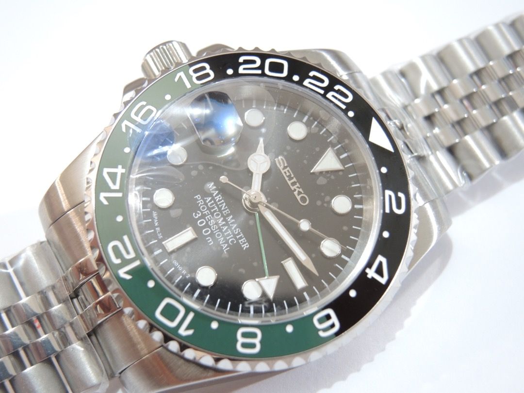 NICE MODIFIED SEIKO "SPRITE LEFTY" GMT MASTER CALIBER NH34 AUTOMATIC ...