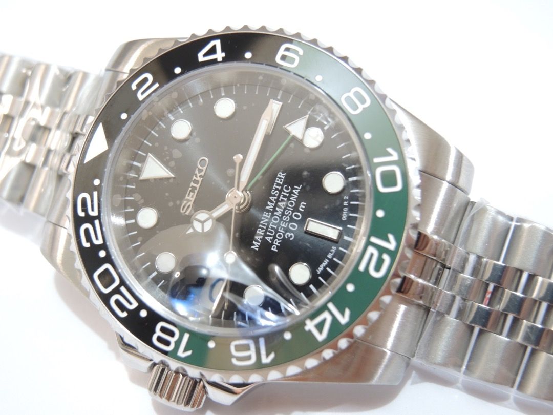 NICE MODIFIED SEIKO "SPRITE LEFTY" GMT MASTER CALIBER NH34 AUTOMATIC ...