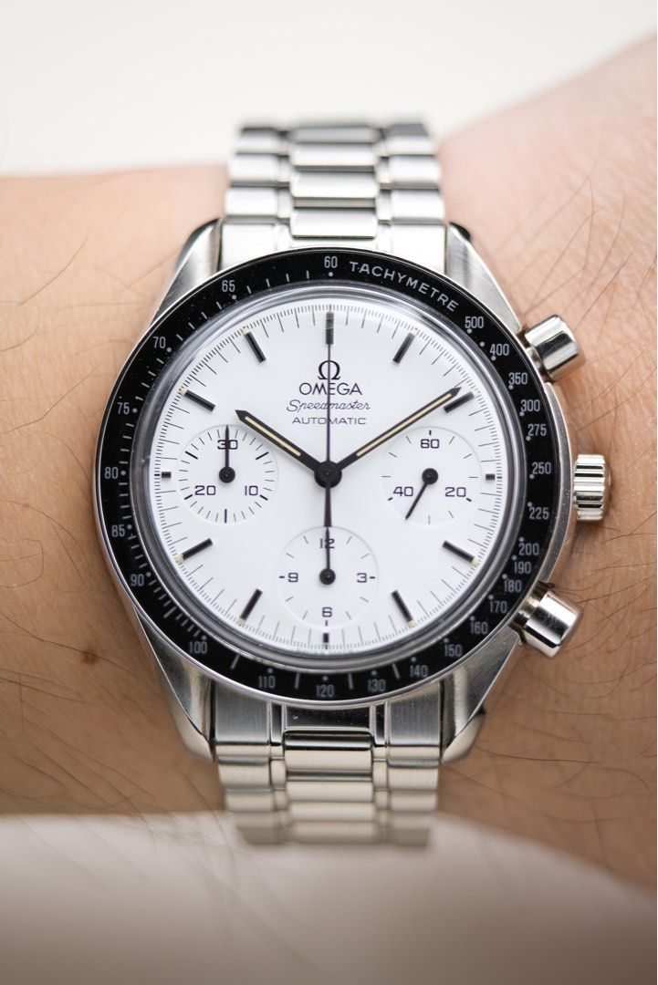 Omega Speedmaster Reduced "Albino Dial", Luxury, Watches on Carousell