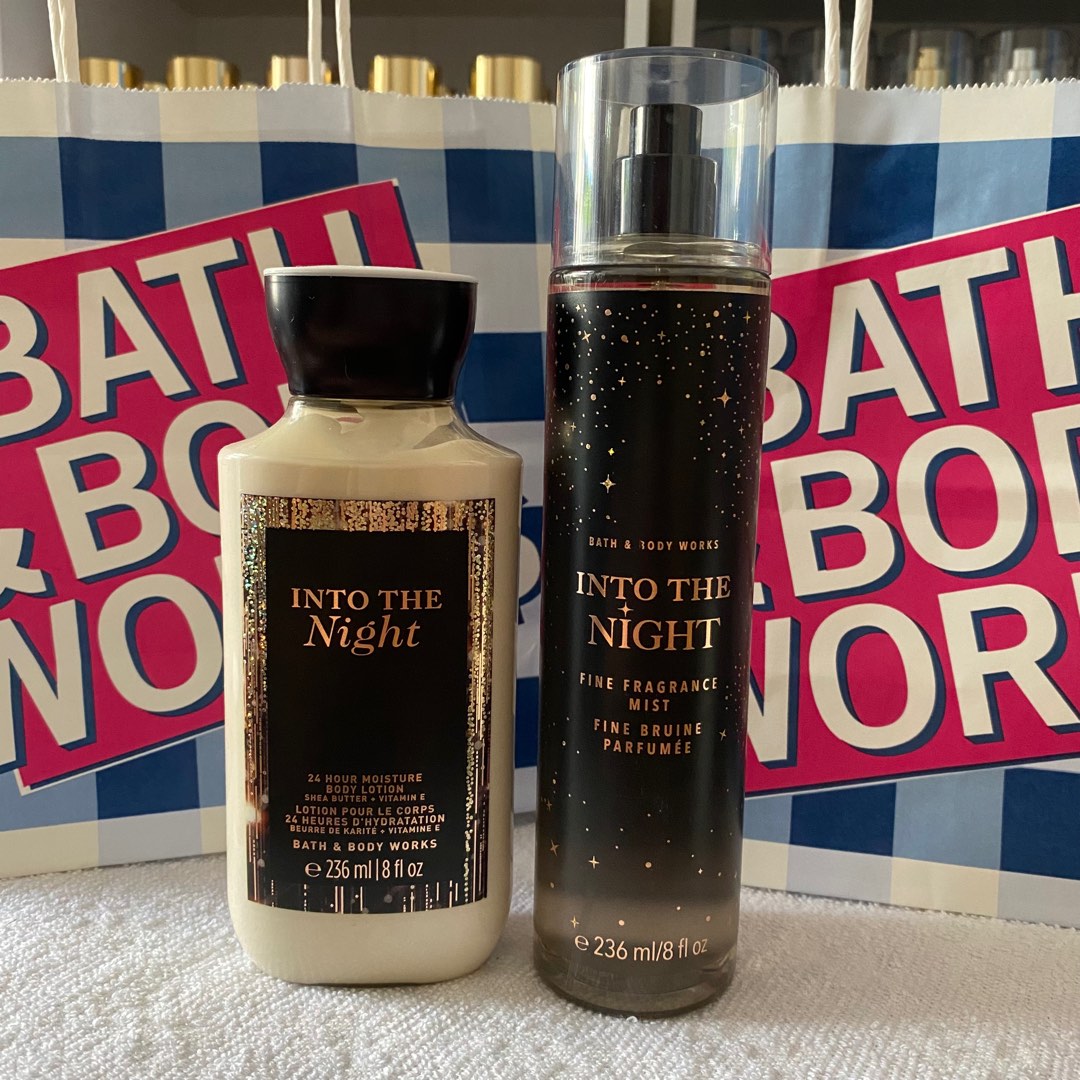 Original BBW Bath and Body Works INTO THE NIGHT set, Beauty & Personal ...