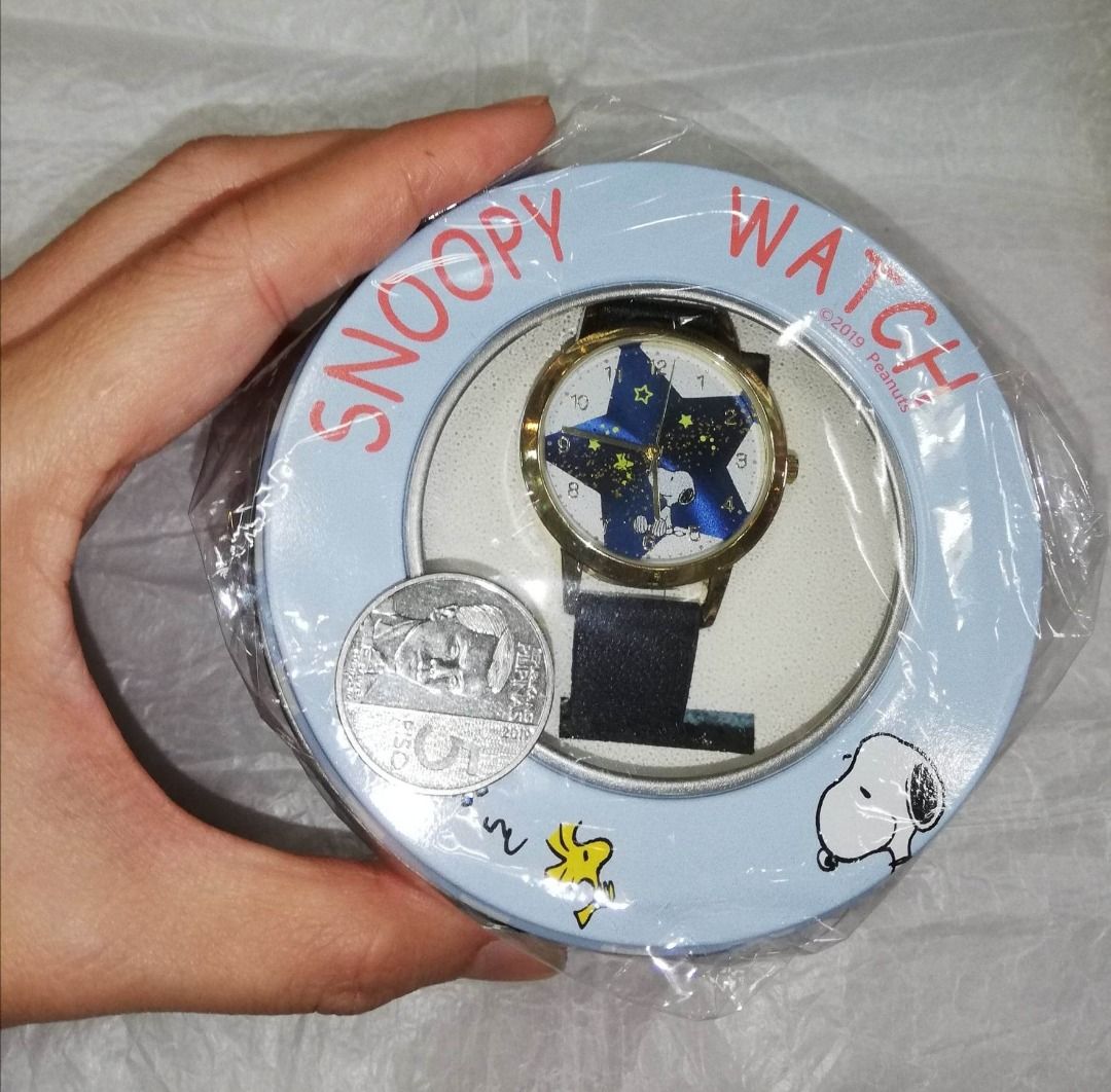 Original Snoopy Watch Star Design Black Wrist For Ladies or Teen, Men's ...