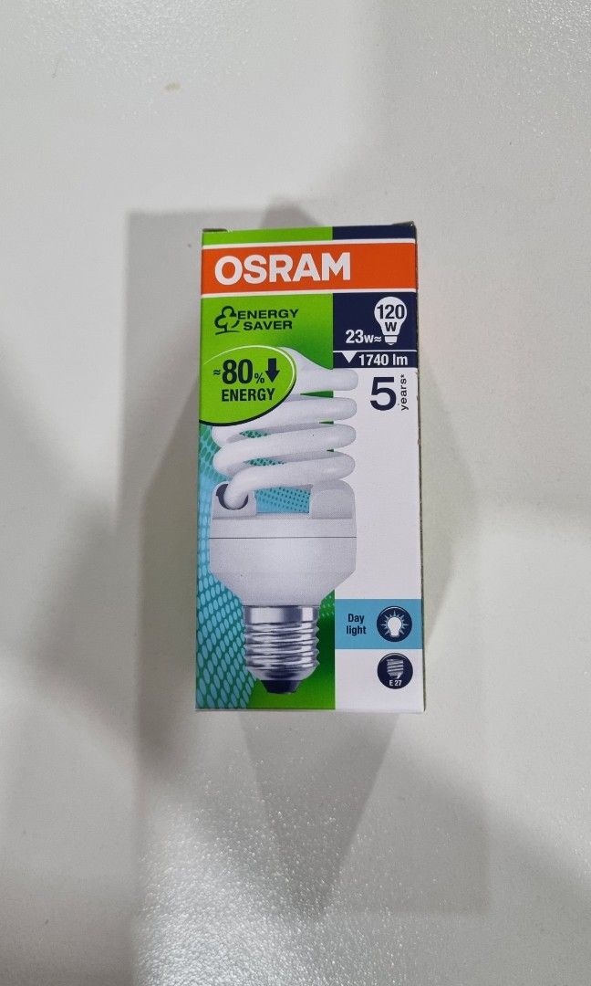 OSRAM Duluxstar Mini Twist PLC bulb 23W daylight, Furniture & Home ...