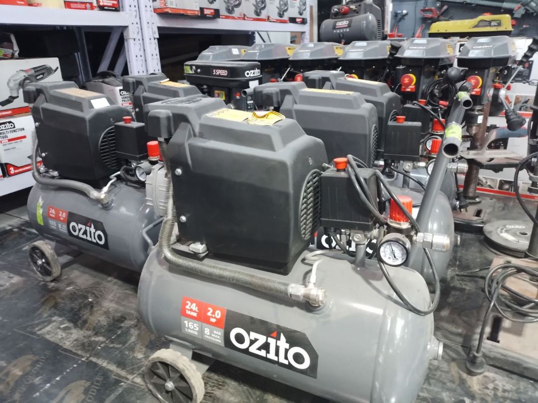Ozito 24L 2.0HP Oiled Air Compressor, Furniture & Home Living, Cleaning ...