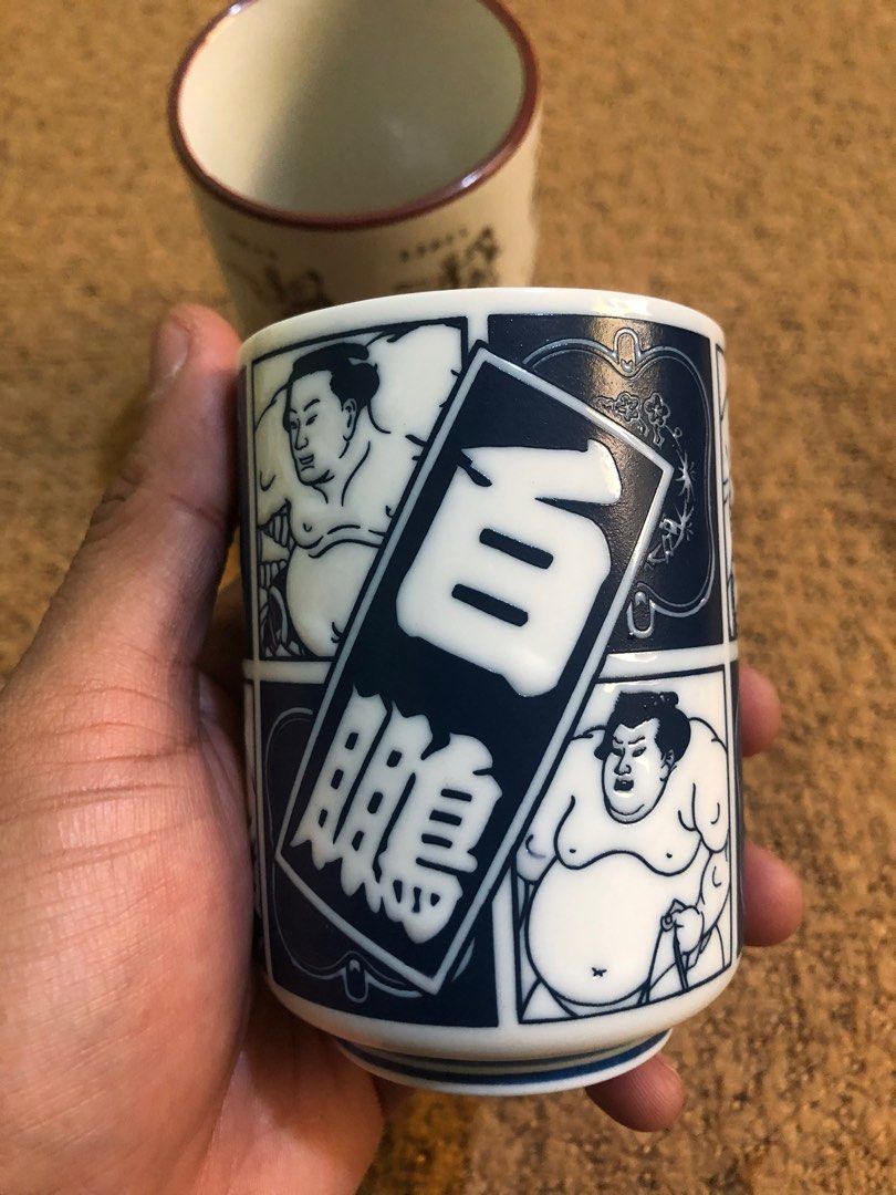 Pair of sumo themed cups on Carousell Pair of sumo themed cups on Carousell