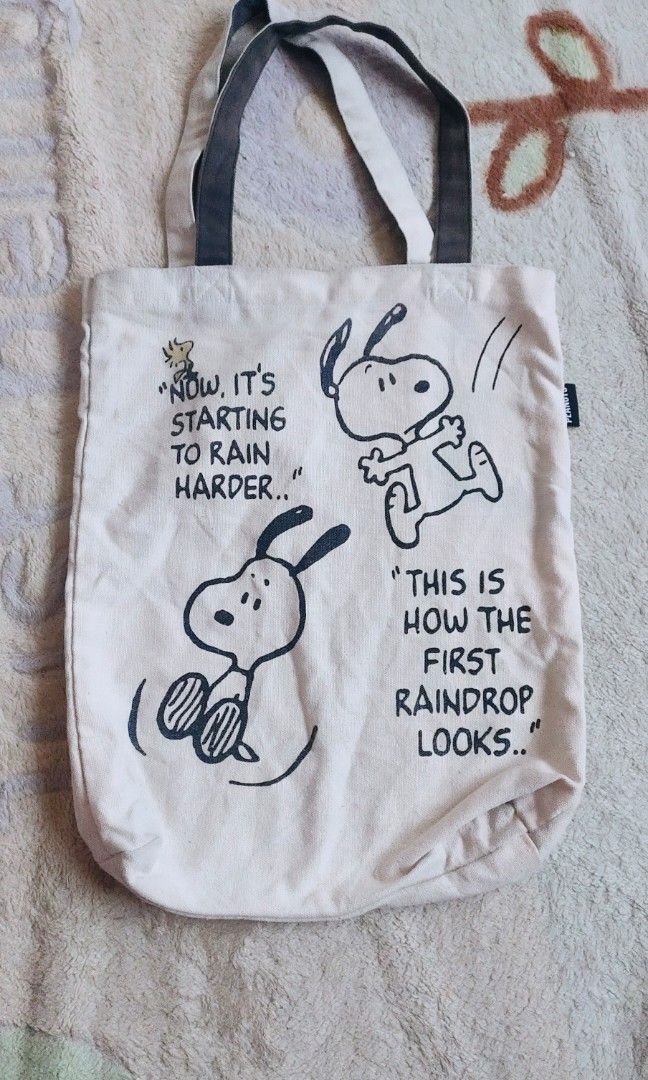 Peanuts tote bag, Women's Fashion, Bags & Wallets, Tote Bags on Carousell