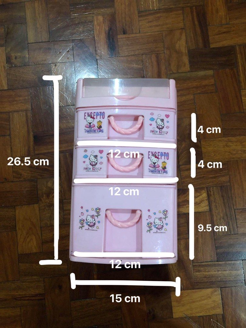 Pink Hello Kitty Coquette Aesthetic Desk Drawer / Organizer on Carousell