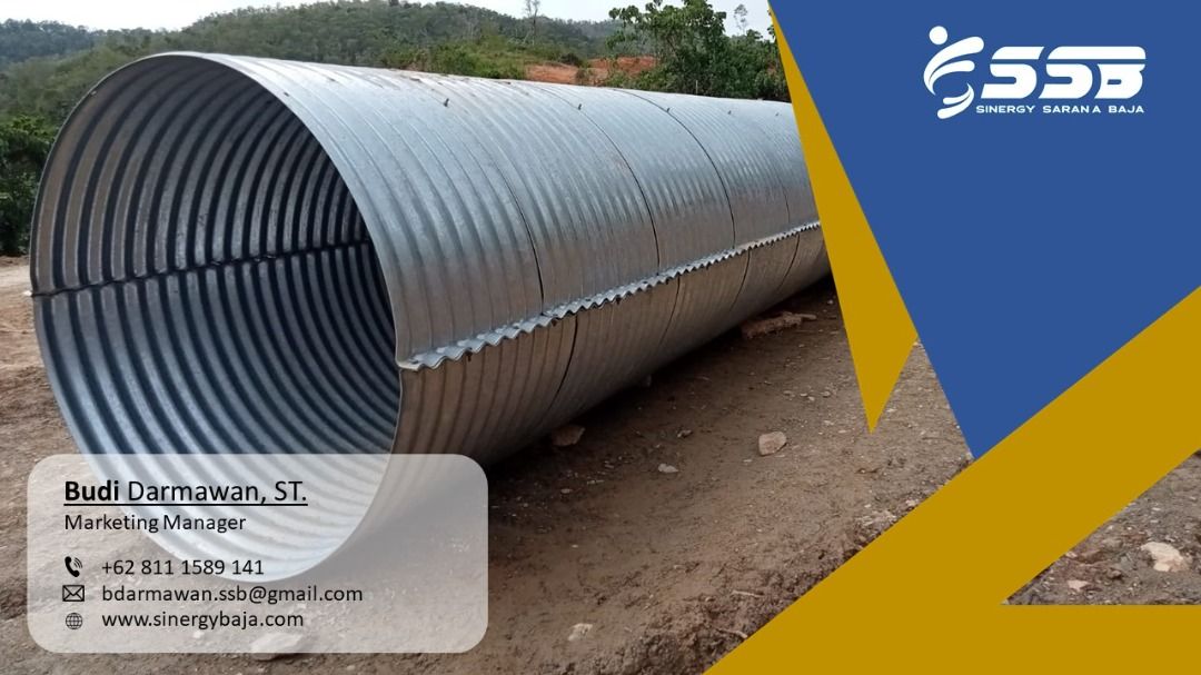 Pipa Culvert Armco Nestable Flange Multi Plate Pipe Gorong Gorong Baja ...