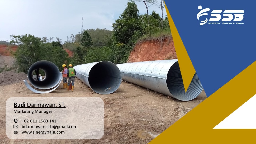 Pipa Culvert Armco Nestable Flange Multi Plate Pipe Gorong Gorong Baja ...
