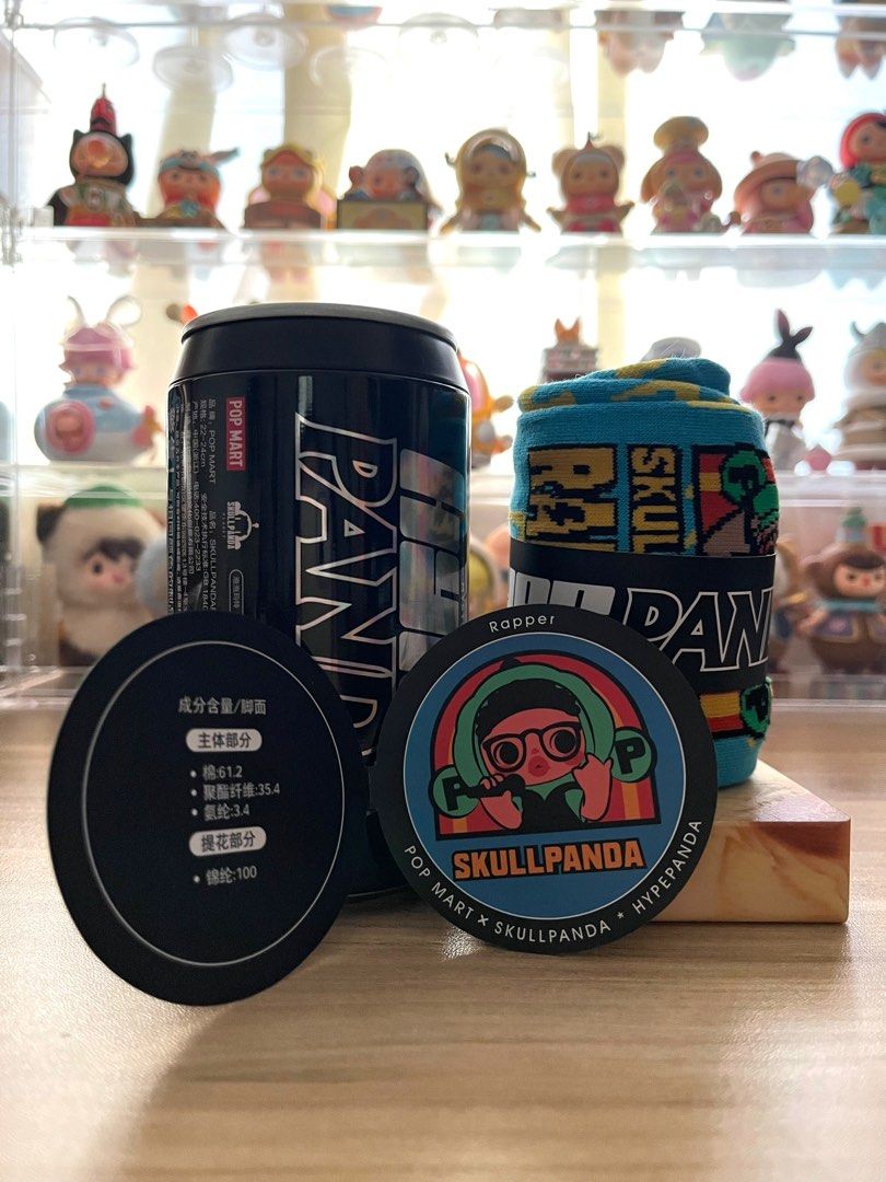 Pop Mart Skull Panda - Hype Panda Socks (Rapper), Hobbies & Toys, Toys ...