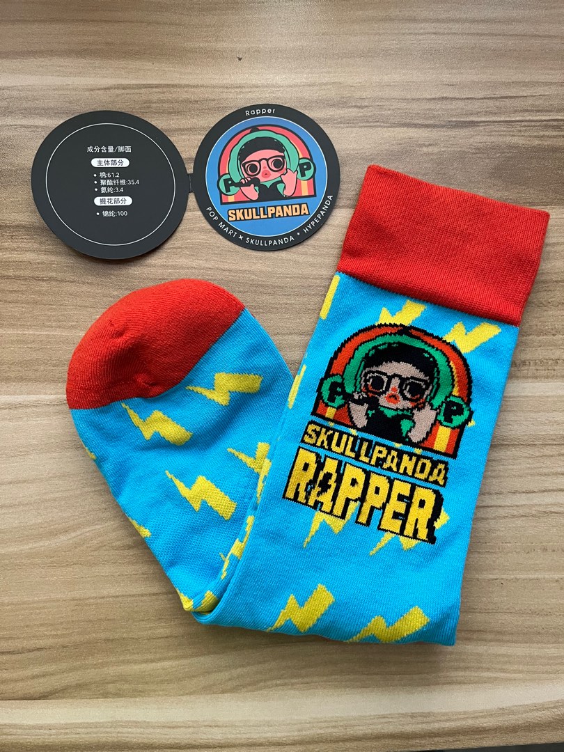 Pop Mart Skull Panda - Hype Panda Socks (Rapper), Hobbies & Toys, Toys ...