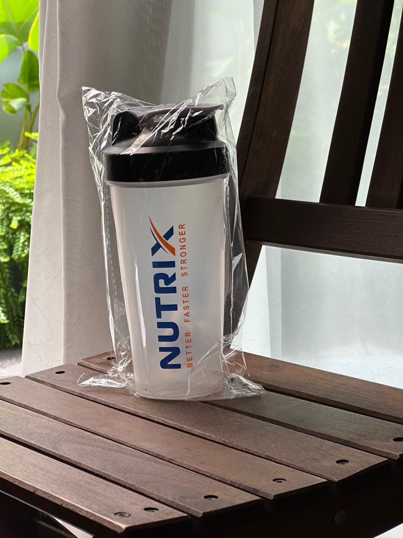 Protein Shaker Bottle Nutrix with blender spring ball, Furniture & Home ...