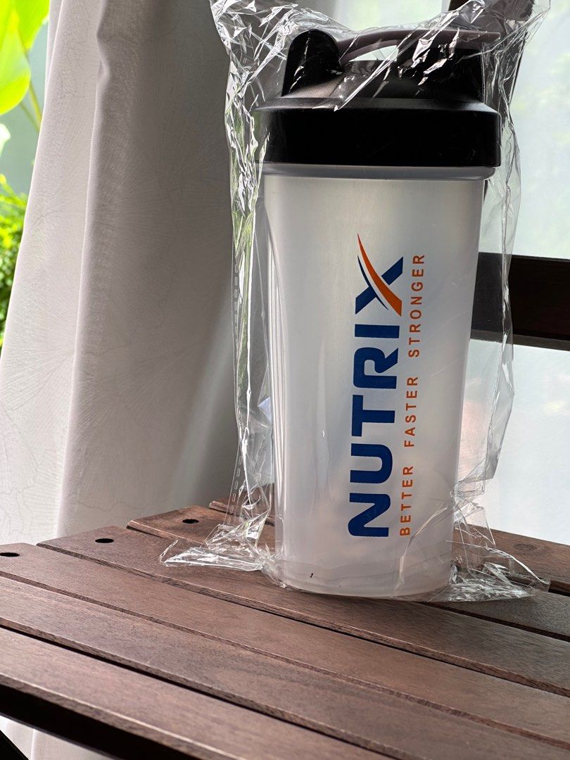 Protein Shaker Bottle Nutrix with blender spring ball, Furniture & Home ...