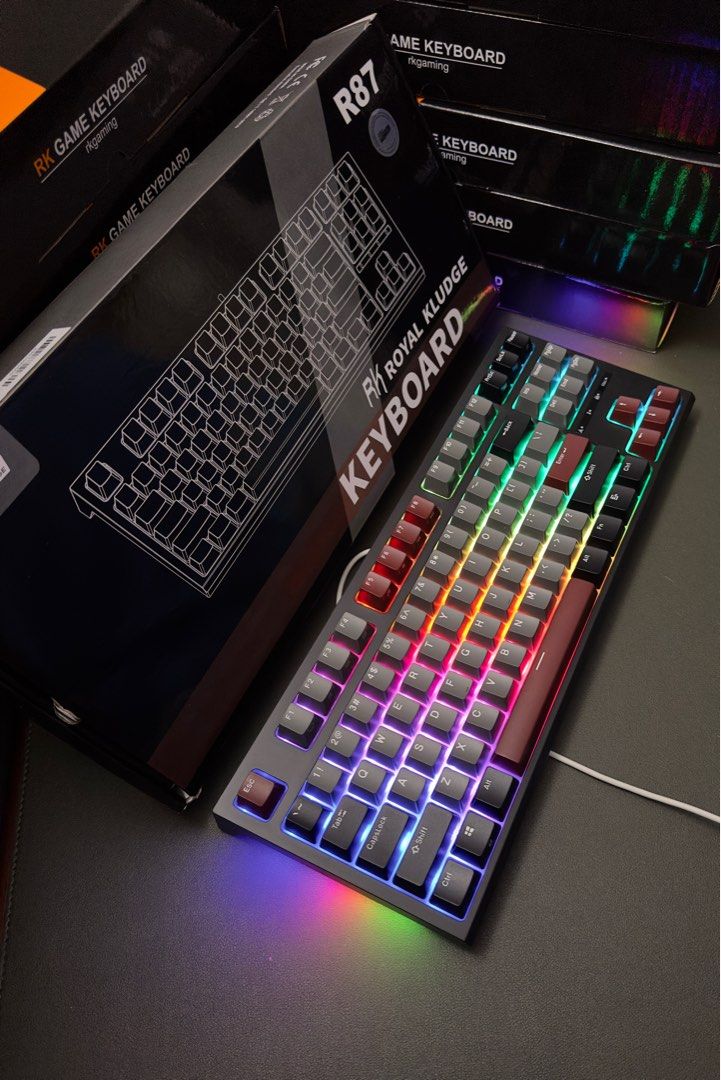 Royal Kludge RK R87 Hot Swappable Wired RGB Mechanical Gaming Keyboard ...