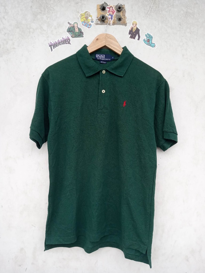 RALPH LAUREN GREEN POLO SHIRT LONG BACK, Men's Fashion, Tops & Sets, Tshirts & Polo Shirts on ...
