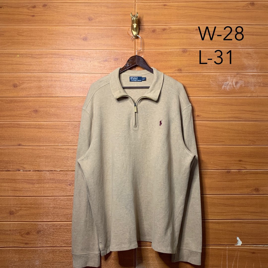 Ralph Lauren RL Dessert Tan Quarter zip on Carousell